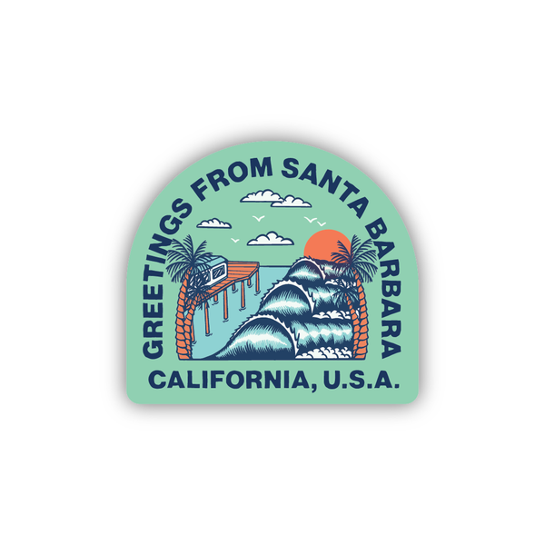 Santa Barbara Sandspit Sticker - Island View Outfitters