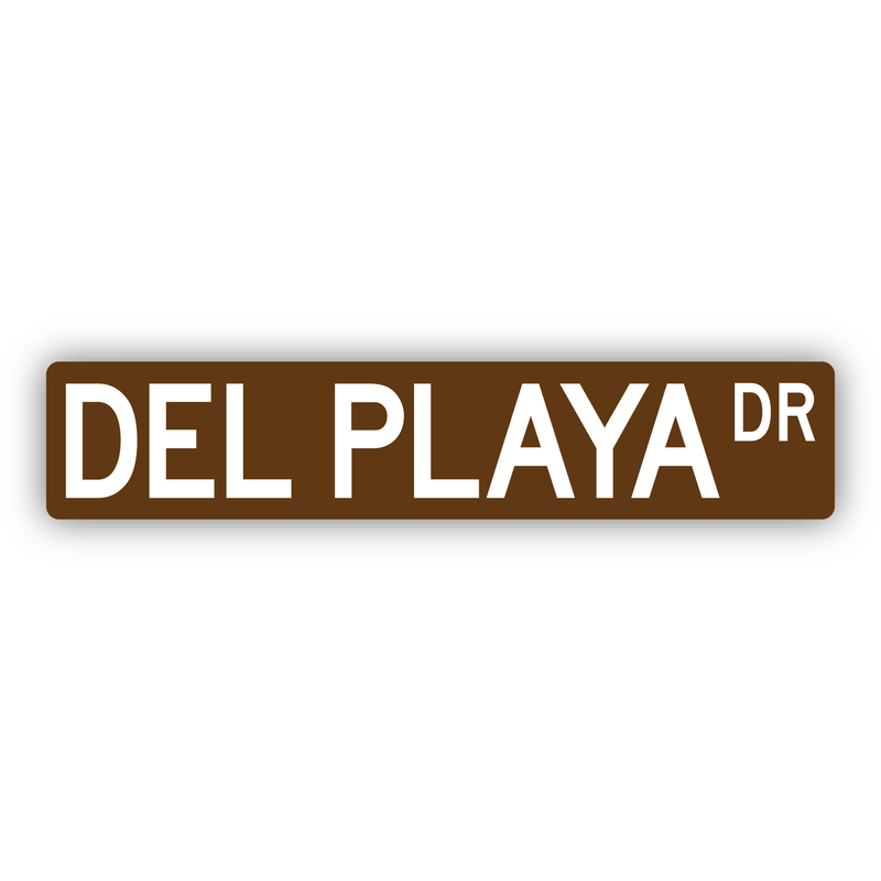 Del Playa Dr. Street Sign Sticker - Island View Outfitters