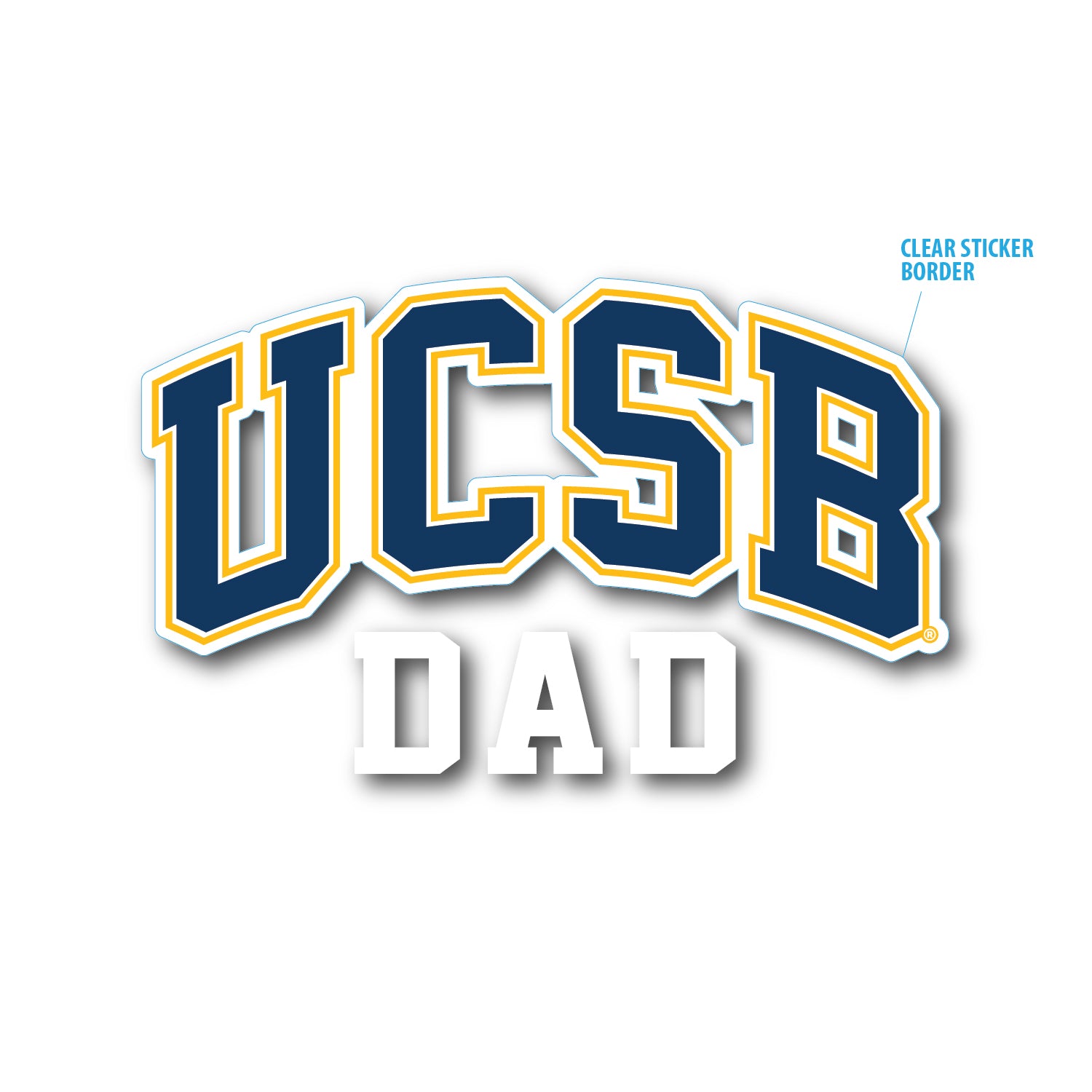 UCSB Dad Die Cut Sticker - Island View Outfitters