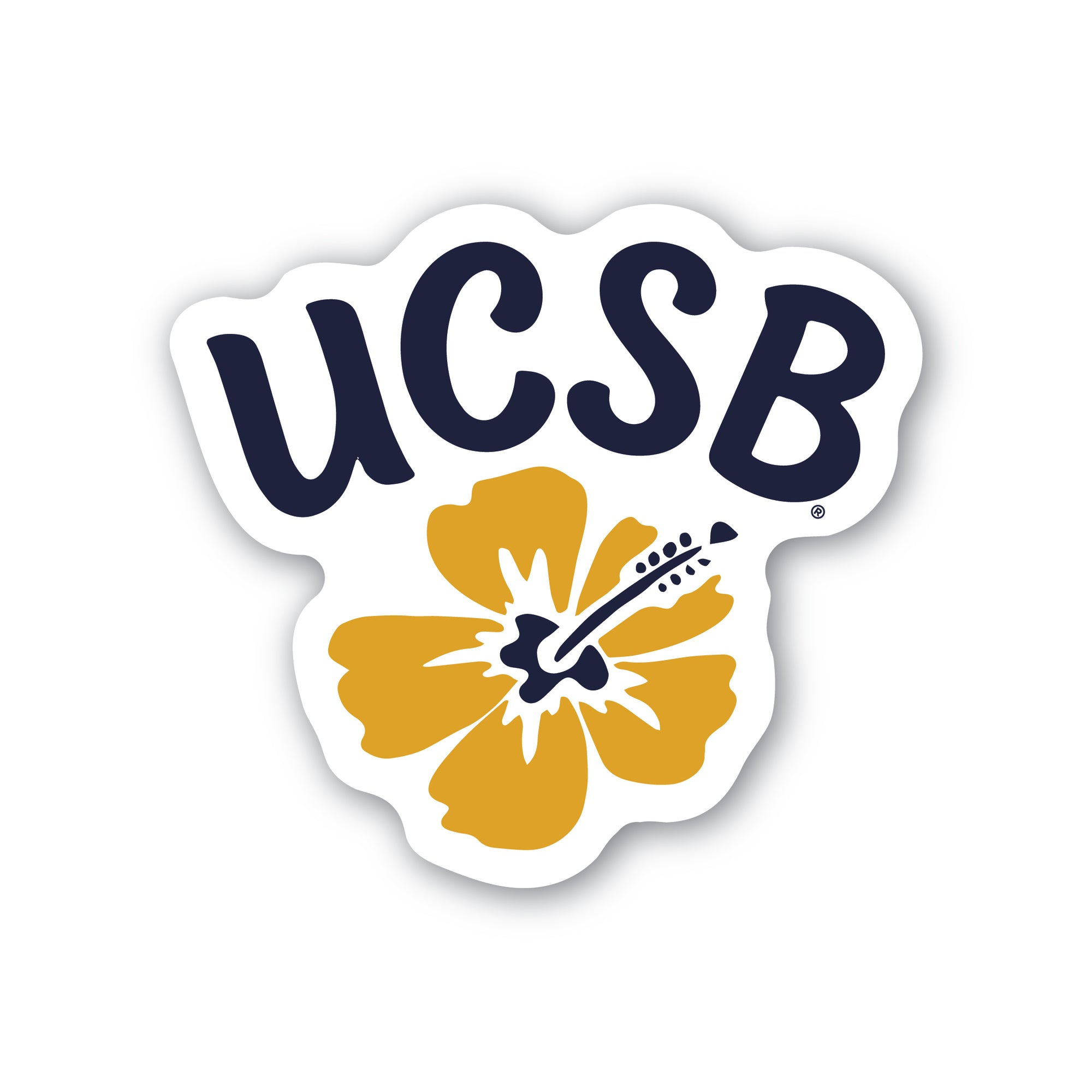 UCSB Hibiscus Sticker - Island View Outfitters