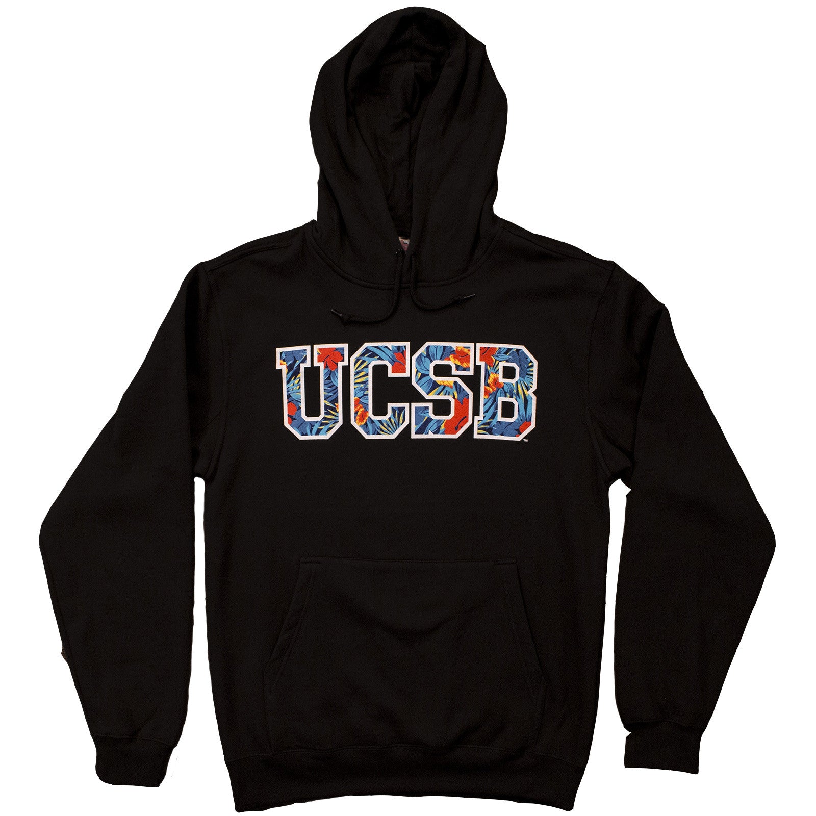 UCSB Floral Black Hoodie [discontinued] - Island View Outfitters