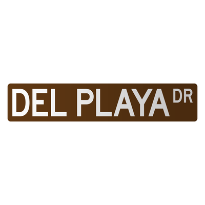 IV Street Signs: Del Playa - Island View Outfitters